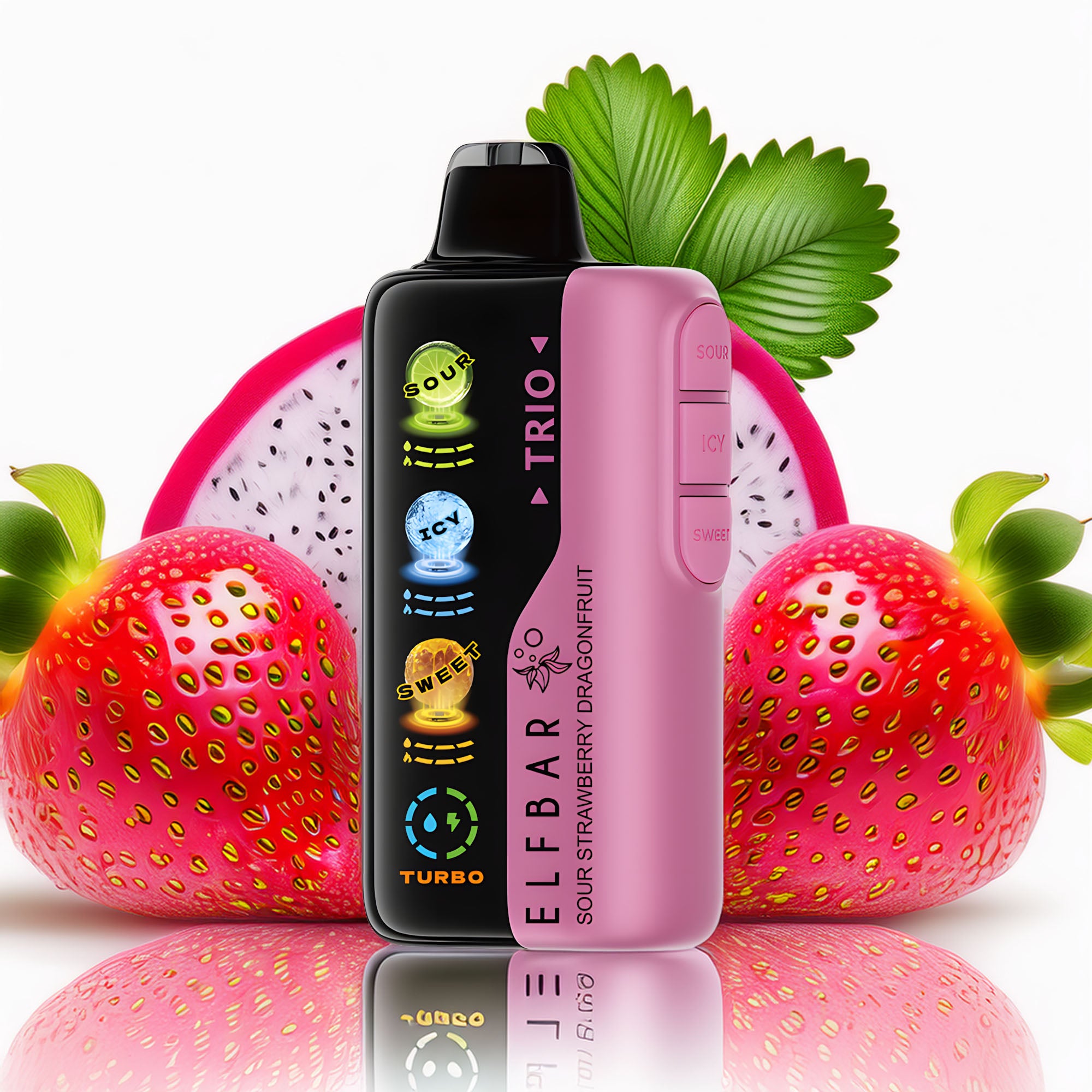 Elf Bar Trio 40000 - Sour Strawberry Draginfruit 5% – Vape Rendelés